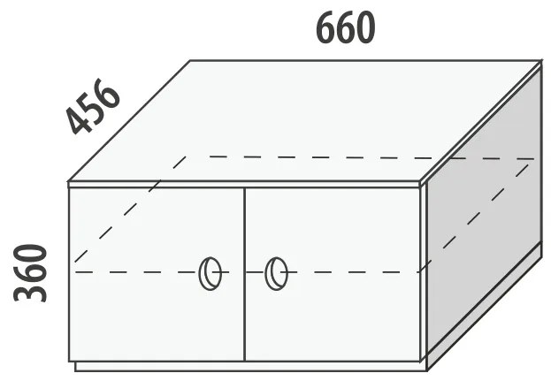 Skříň 2-dvířková Domestav D410 Materiál: Buk cink, Povrchová úprava: Moření