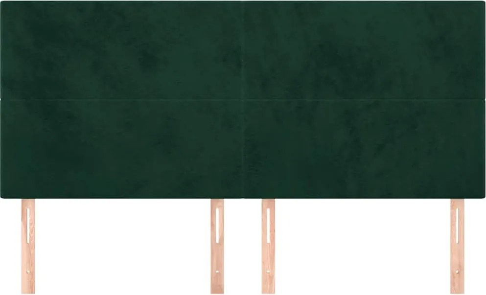 Čelo postele tmavě zelené 180x5x118/128 cm sametové 3116115