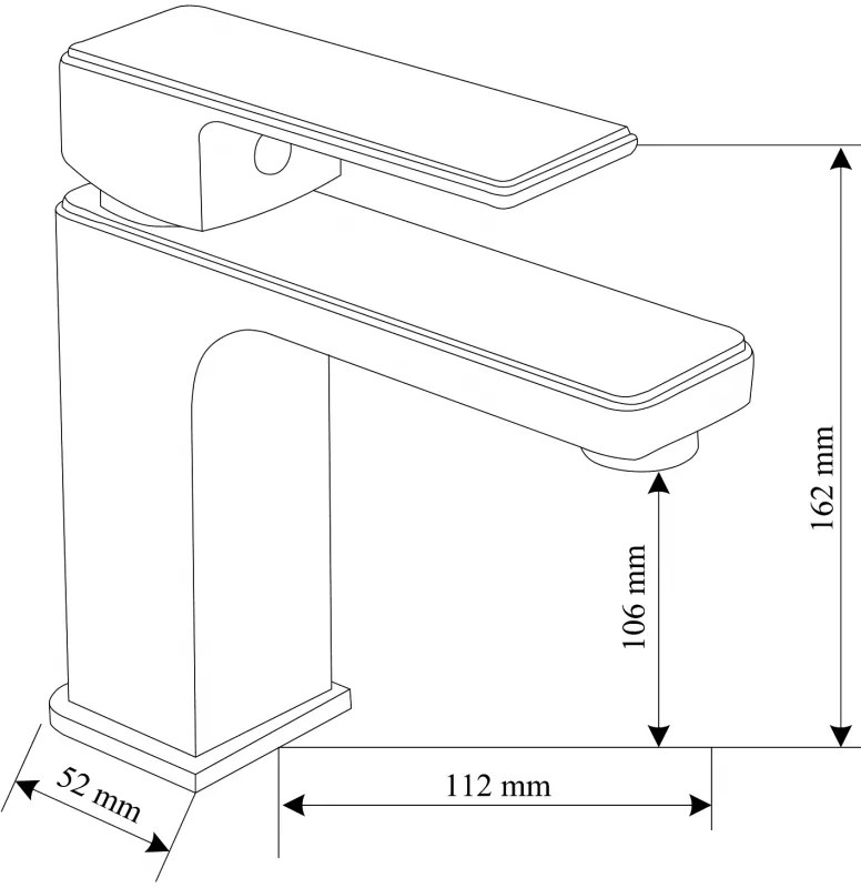 Mexen MINO - UMYVADLOVÁ BATERIE, černá, 72400-70