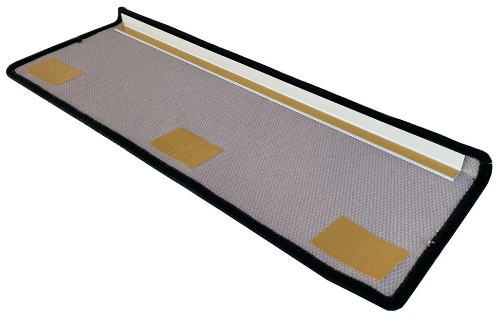 Vopi Nášlapy na schody Grenoble šedý obdélník, samolepící - 25x80 obdélník (rozměr včetně ohybu)