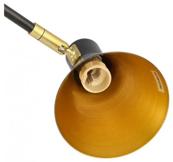 Černo-zlatý závěsný lustr Less pro žárovku 3x E14  - Candellux