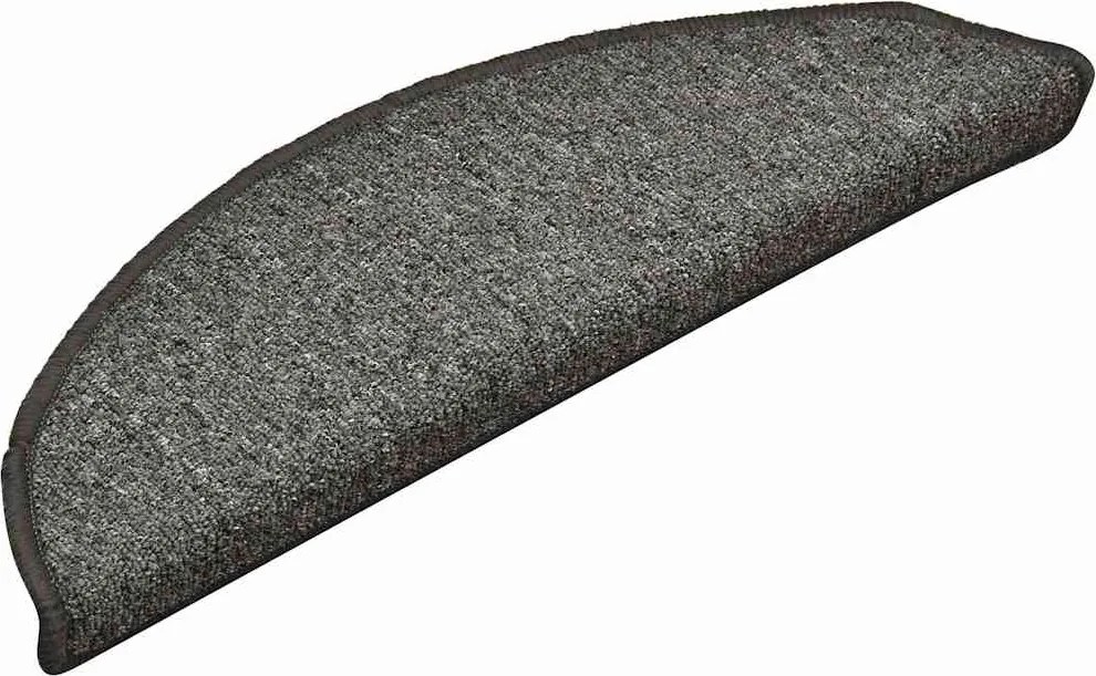 Schodové rohože 30 ks 56 x 17 x 3 cm tmavě šedé, půlkulaté 3365745