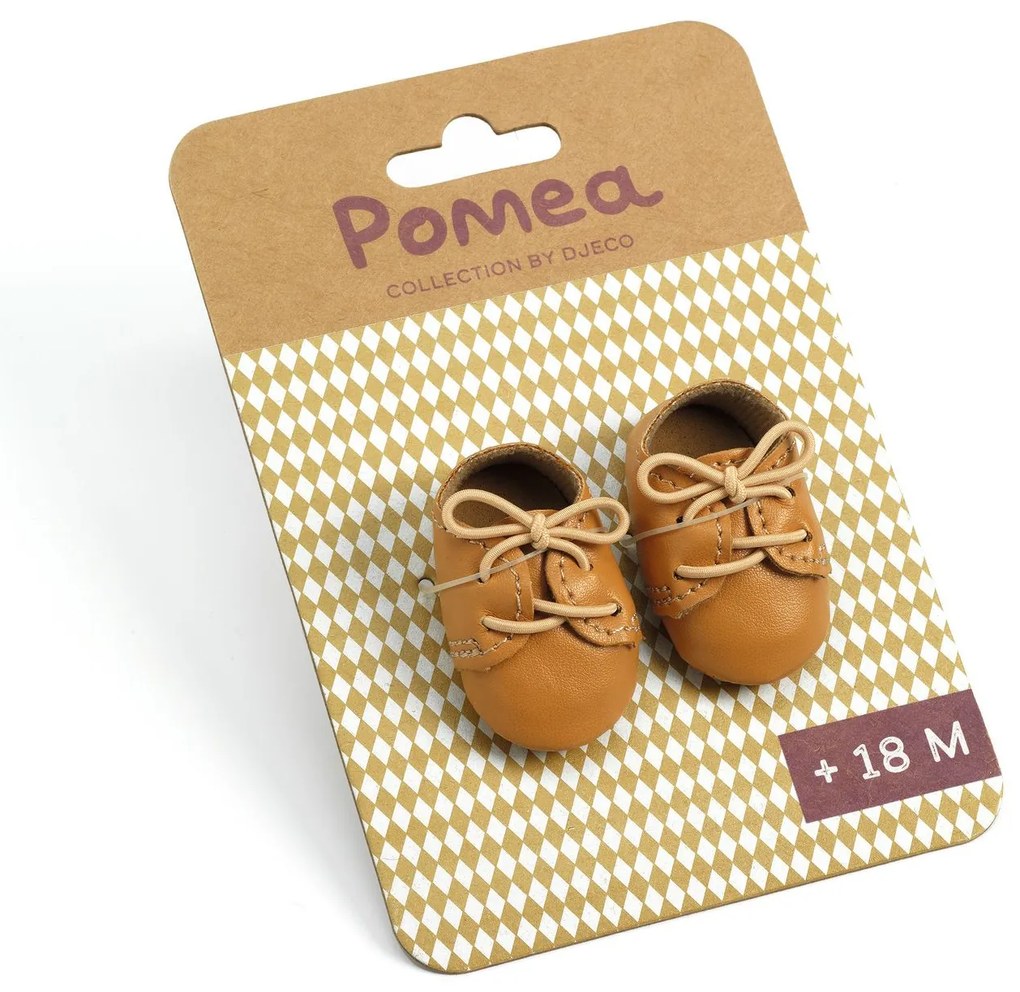 Baby Pomea - botičky na panenky - hnědé