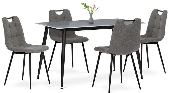 Autronic Jídelní set s 4 židlemi ASE-1001 Barva potahu: Zelená