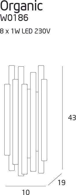 Nástěnné LED osvětlení MAXlight ORGANIC W0186