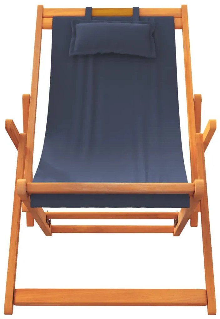 Skládací plážová křesla 2 ks modrá textil,  3214481