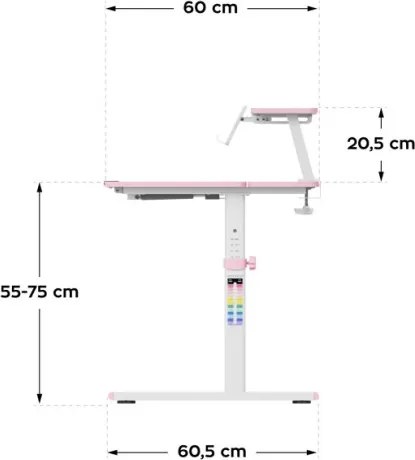 Dětský rostoucí psací stůl Mark Adler Study 3.7 Pink