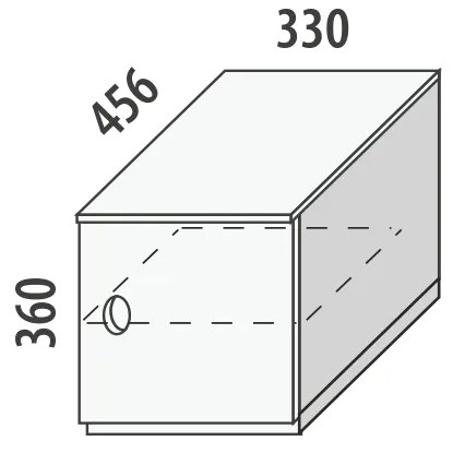 Skříň dvířková Domestav D402 Materiál: Smrk, Povrchová úprava: Barevné lakování