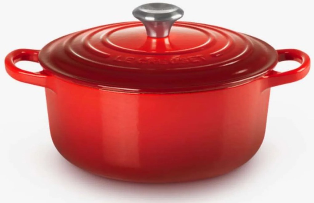 Le Creuset Signature - Pekáč kruhový s poklicí, objem 3,3 l, cerise 21177220602430