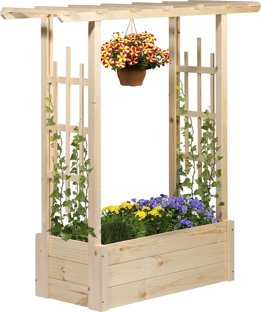 Dobar Truhlík »Pergola«, dřevěný. (přírodní)