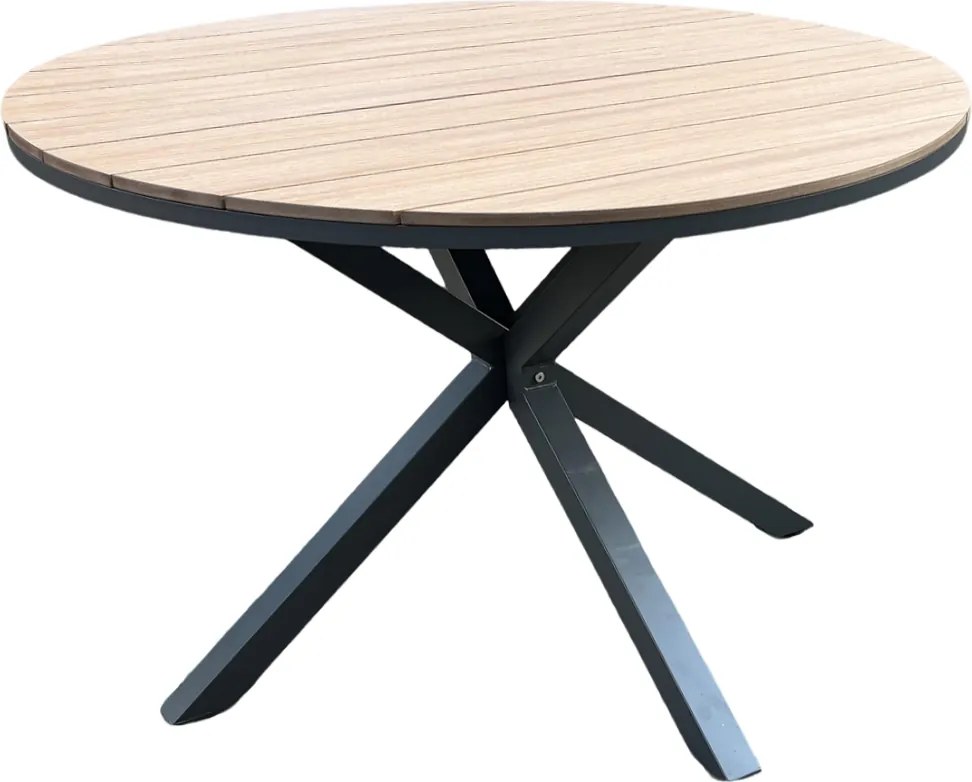 Zahradní stůl Alumio 111,5 cm hnědý/tmavě šedý