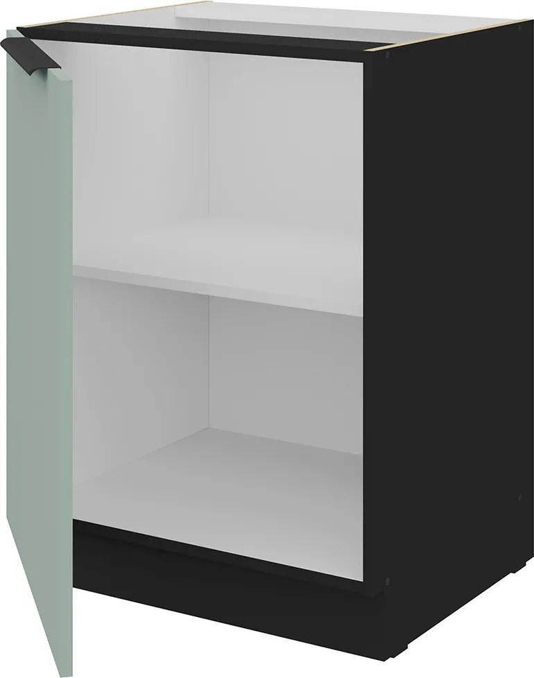 Kuchyňská linka ARIA sc | 390 cm | UNI dvířka | ANTI FINGERPRINT povrch | černá/aquamarine