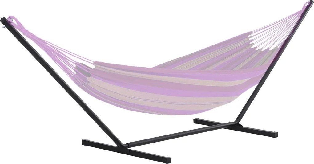 Houpací stojan Outsunny pro houpací sítě s háčky, kovový, 360 x 92 x 112 cm, do 120 kg | Aosom