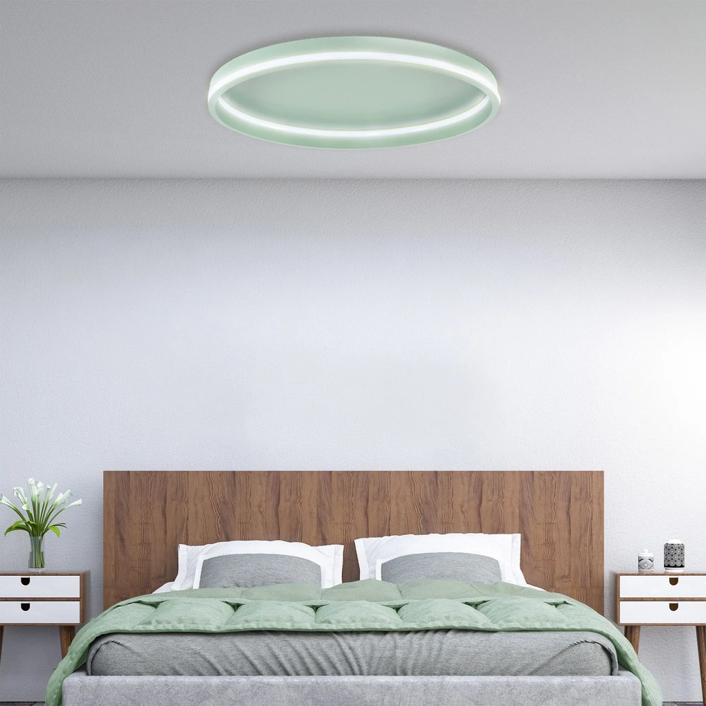 Toolight Toolight, LED stropní svítidlo 40cm, 4000 lm, 22W, 4000K, APP1463, zelená, OSW-08641