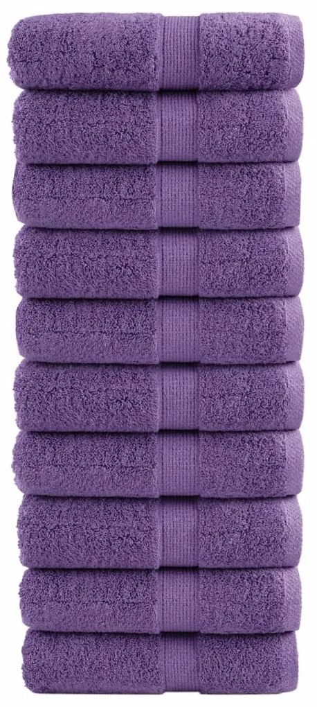 Premium ručníky SOLUND 10 ks fialové 30 x 50 cm 600 g/m² 137352