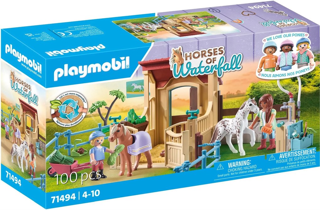 Set figurek a příslušenství playmobil 71494 jezdecká stáj
