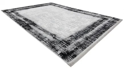 Moderní koberec TULS strukturální, střapce 51235 Vintage, rám antracit velikost 120x170 cm | krásné koberce cz