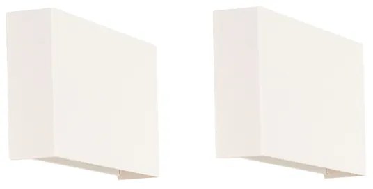 Sada 2 moderních nástěnných lamp bílých - Otan