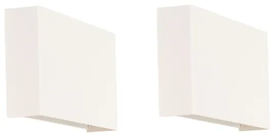Sada 2 moderních nástěnných lamp bílých - Otan