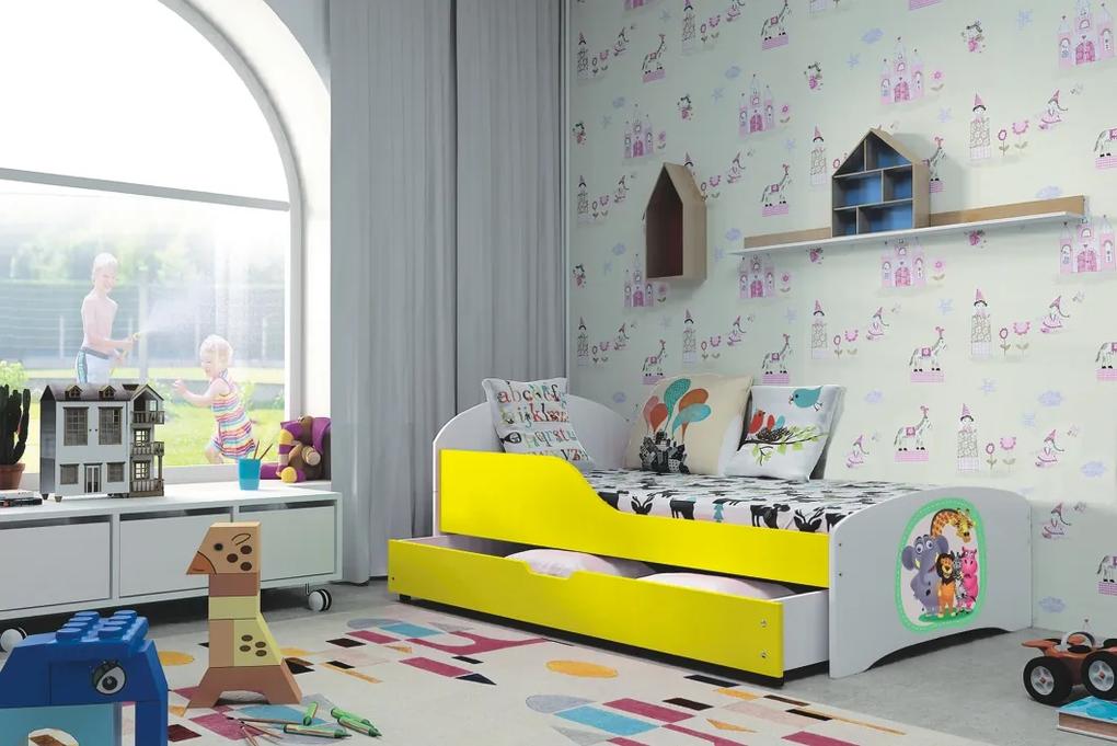 Dětská postel s úložným prostorem Robert + matrace ZDARMA! Robert : Rozměr 140x80cm , Robert : Barva Růžová