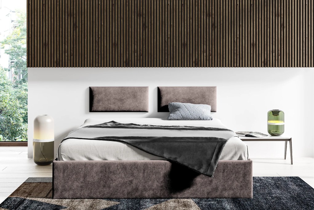 Eka Čalouněná postel Lucy - 160x200 cm Barva látky Trinity: Světle béžová (Trinity 2303), Úložný prostor: Bez úložného prostoru