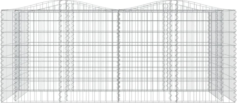 Klenutý gabion vyvýšený záhon 200x100x100 cm pozinkované železo 153554