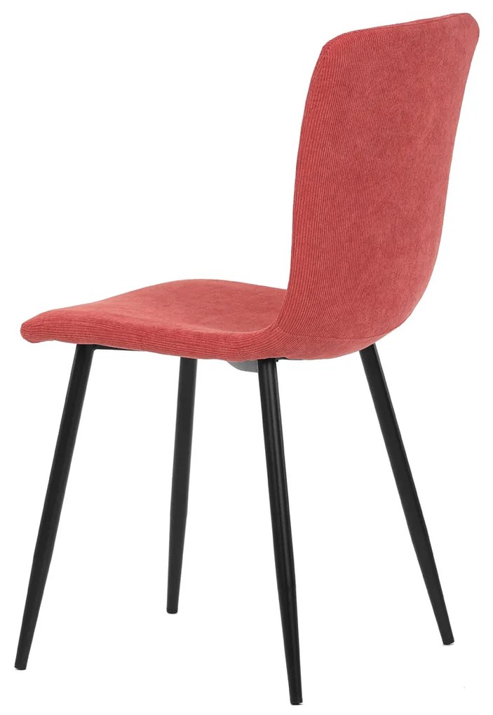AUTRONIC Židle jídelní, červená látka, černý kov