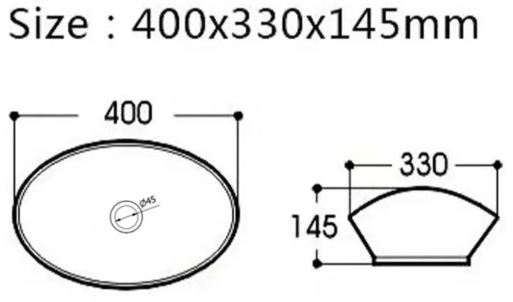 BPS-koupelny Keramické umyvadlo na desku HYD-LO-MAR4-405 40,5x33 cm, černý mramor lesklý