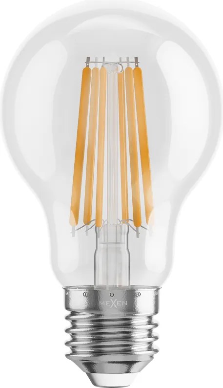 Mexen Vintis, LED filamentová žárovka E27, A60, 12 W, teplá bílá 2700K, čirá, L150-E27-1227-00