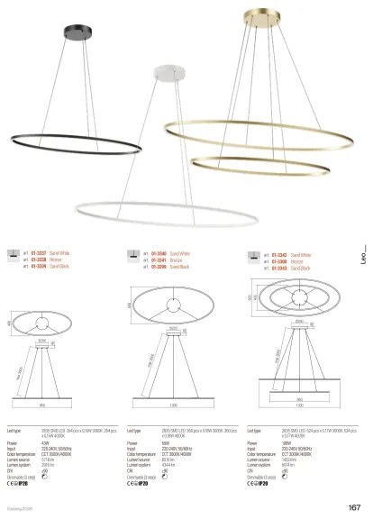 Redo 01-3339 - LED Stmívatelný lustr na lanku LEO LED/48W/230V černá