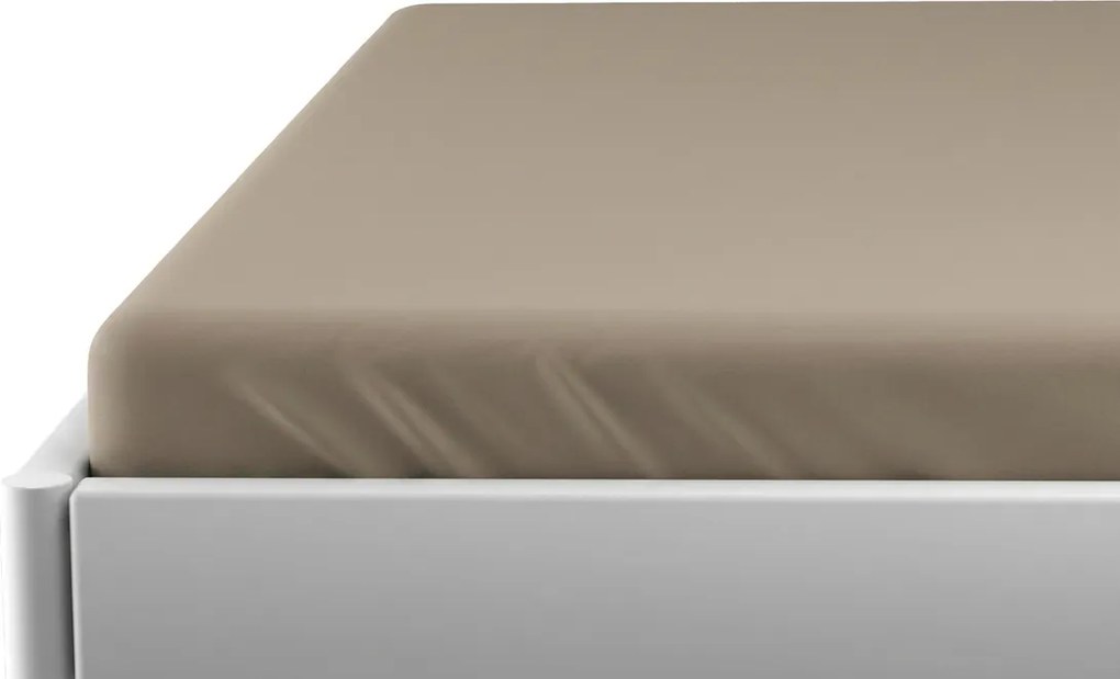 Jersey prostěradlo do dětské postýlky světle hnědé 70 x 140 cm