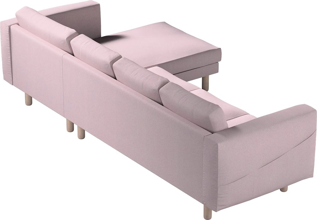 Potah na pohovku IKEA Norsborg 4-místná se šezlongem barva růžová látka pletený vzor