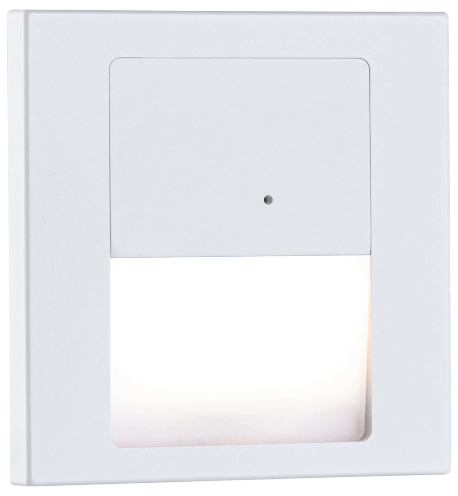 Paulmann 80002 Tsaro, svítidlo do stěny se senzorem, 1W LED 2700K, matná bílá, 8x8cm
