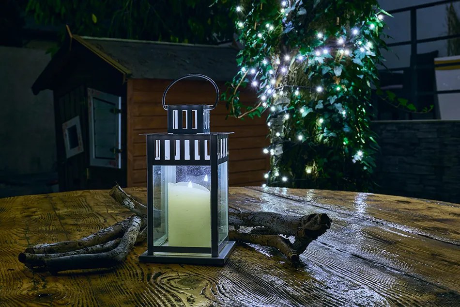 LED svíčka z pravého vosku na baterky, ø 8 × 10 cm, mandlová, 2× AA