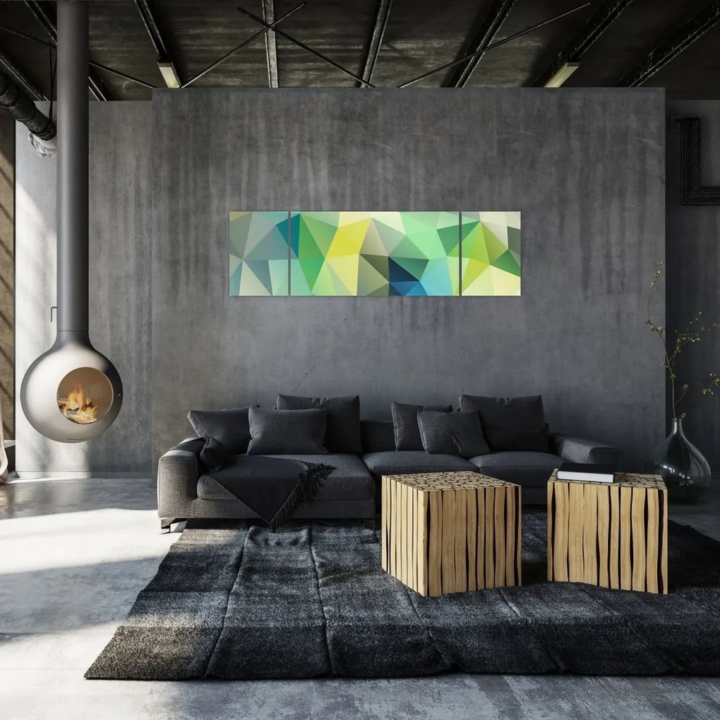 Obraz geometrické abstrakce (170x50 cm)