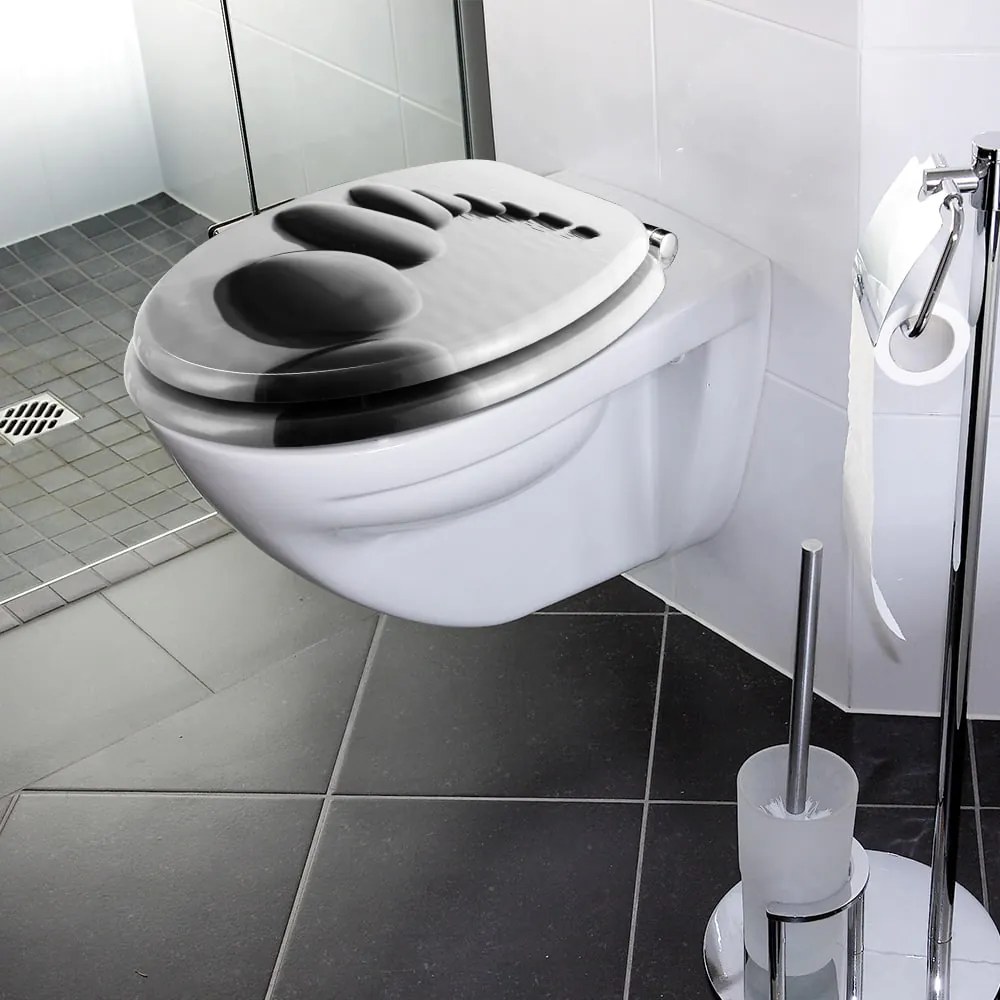 WC sedátko s automatickým spouštěním motiv kámen 109402