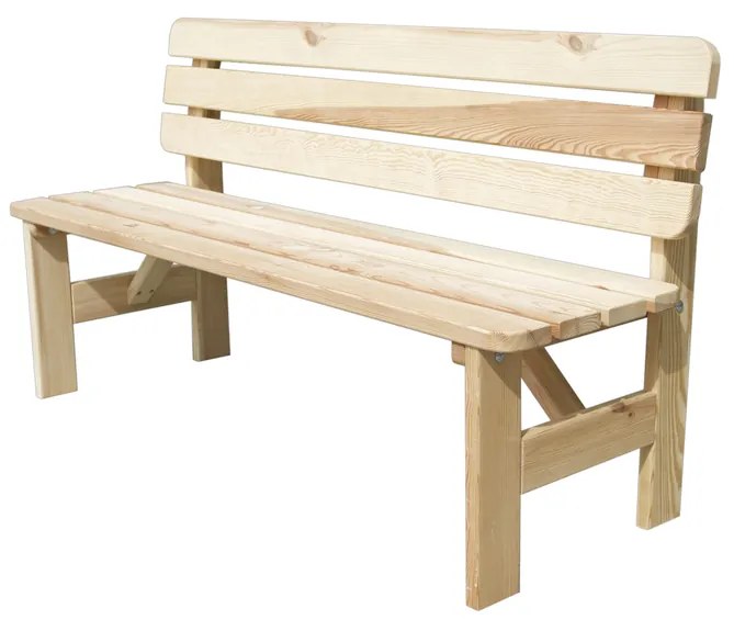 Rojaplast VIKING zahradní lavice dřevěná PŘÍRODNÍ - 200 cm