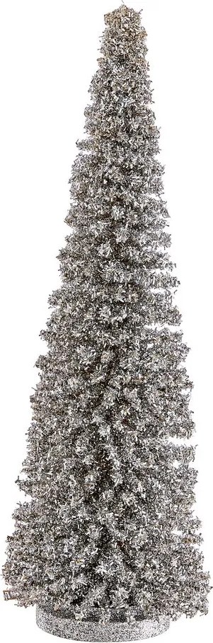 X-MAS Dekorační jedle třpytivá 45 cm - stříbrná
