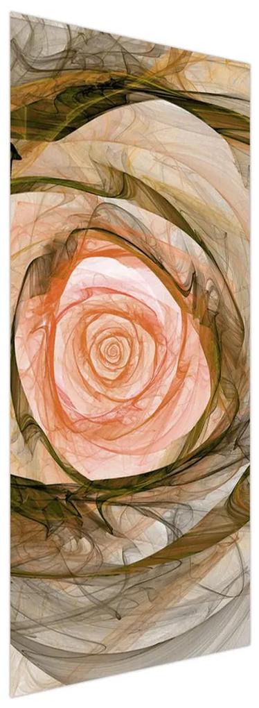 Fototapeta na dveře - růžový květ (95x205cm)