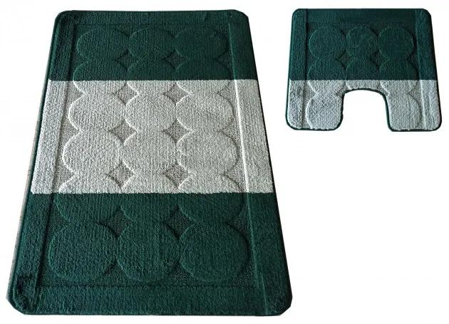 Sada koupelnových koberečků Montana Edremit XL zelená