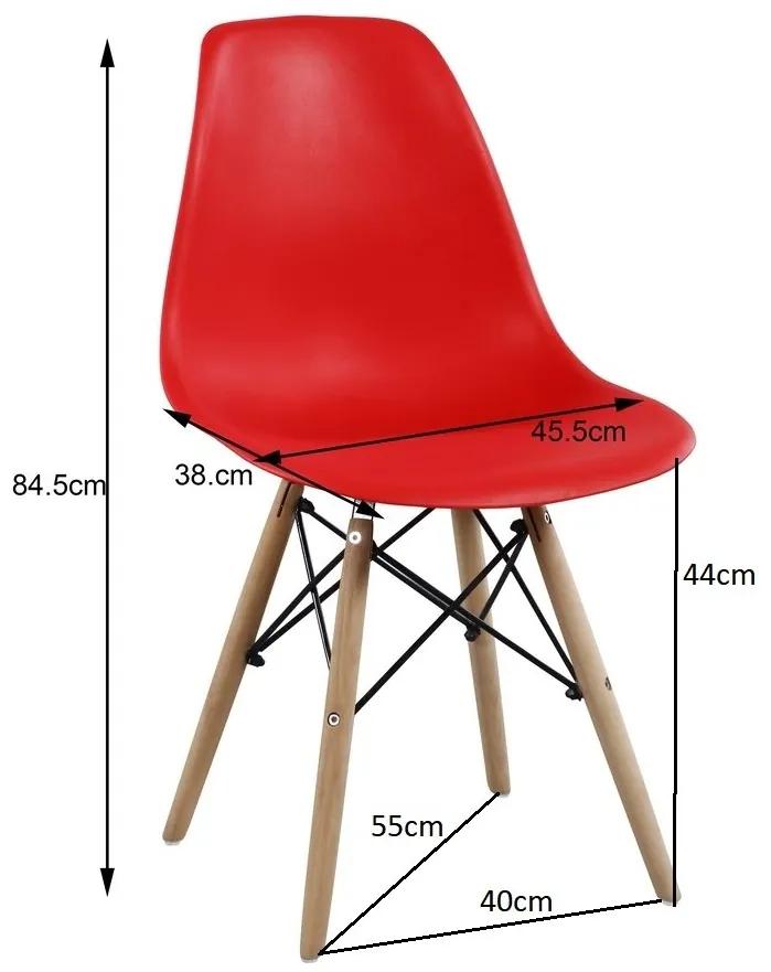 Casarredo - Komfort nábytek Plastová jídelní židle MODENA II červená