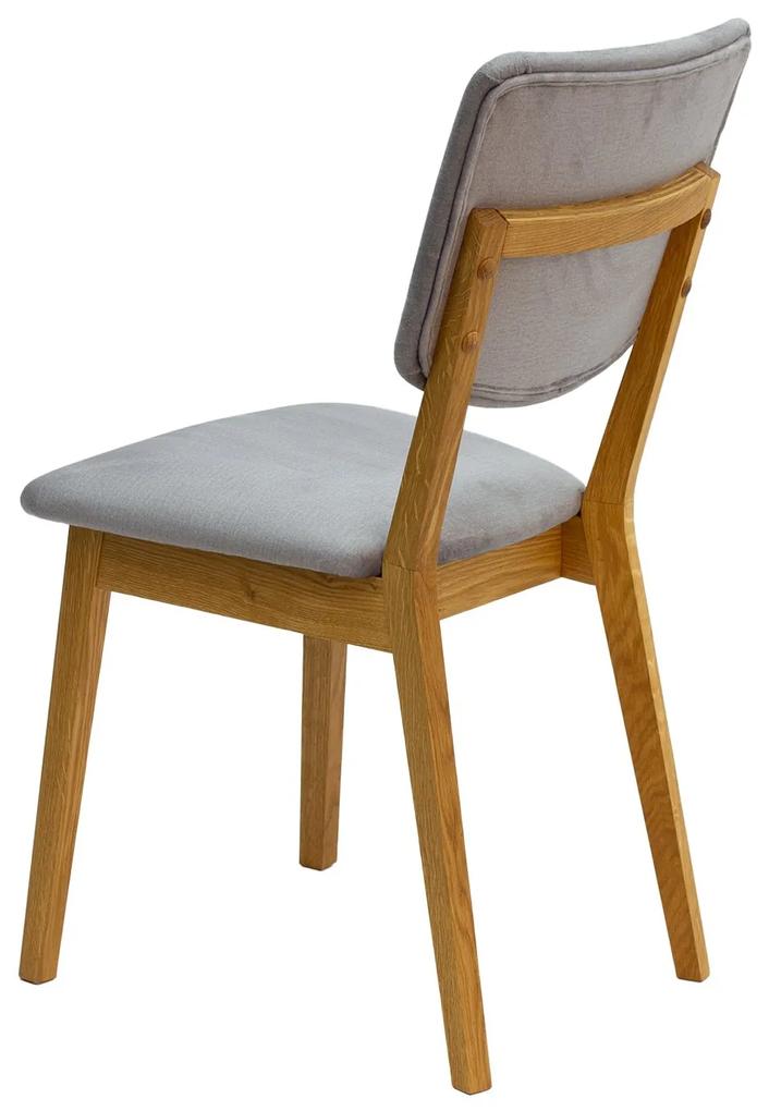 Bradop Židle čalouněná GISELA dubová Z221 | Látka: 130 - Monolith-130,Provedení: P - Přírodní