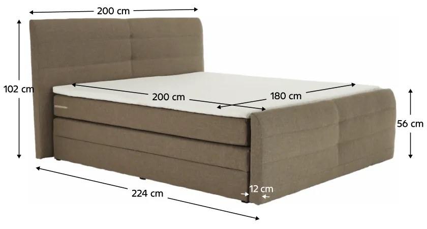 Boxspringová postel MARGERY 1 Tempo Kondela