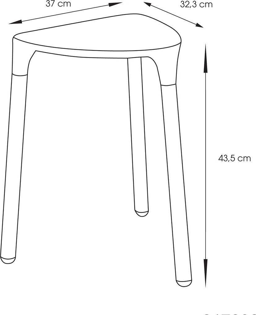 Gedy Gedy, YANNIS koupelnová židle, 37x43,5x32,3 cm, bílá, 217202