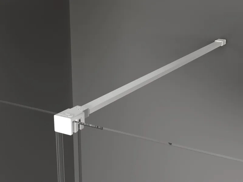 Mexen Velar, posuvné dveře do otvoru typ Walk-In 150 cm, 8mm čiré sklo, bílá, 871-150-000-03-20