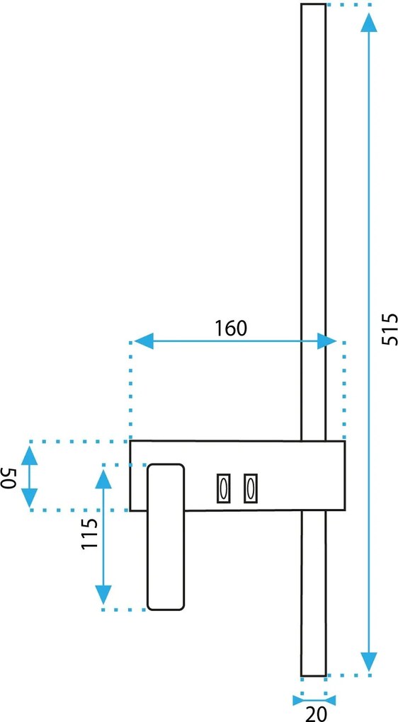 Toolight Toolight, LED nástěnné svítidlo 8W 4000K APP1439-W, černá-zlatá, OSW-02440