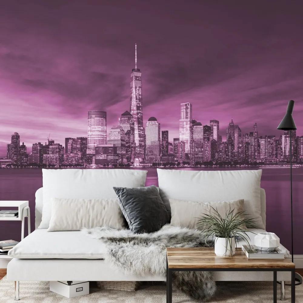 Fototapeta New York City Sunrise In Pink Strukturální vinyl 180x120