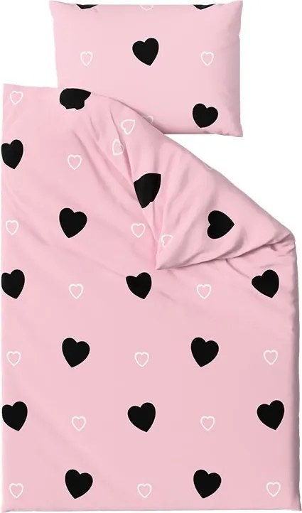 Krepové povlečení CORAZON POLY růžové Rozměr povlečení: 70 x 90 cm | 140 x 220 cm
