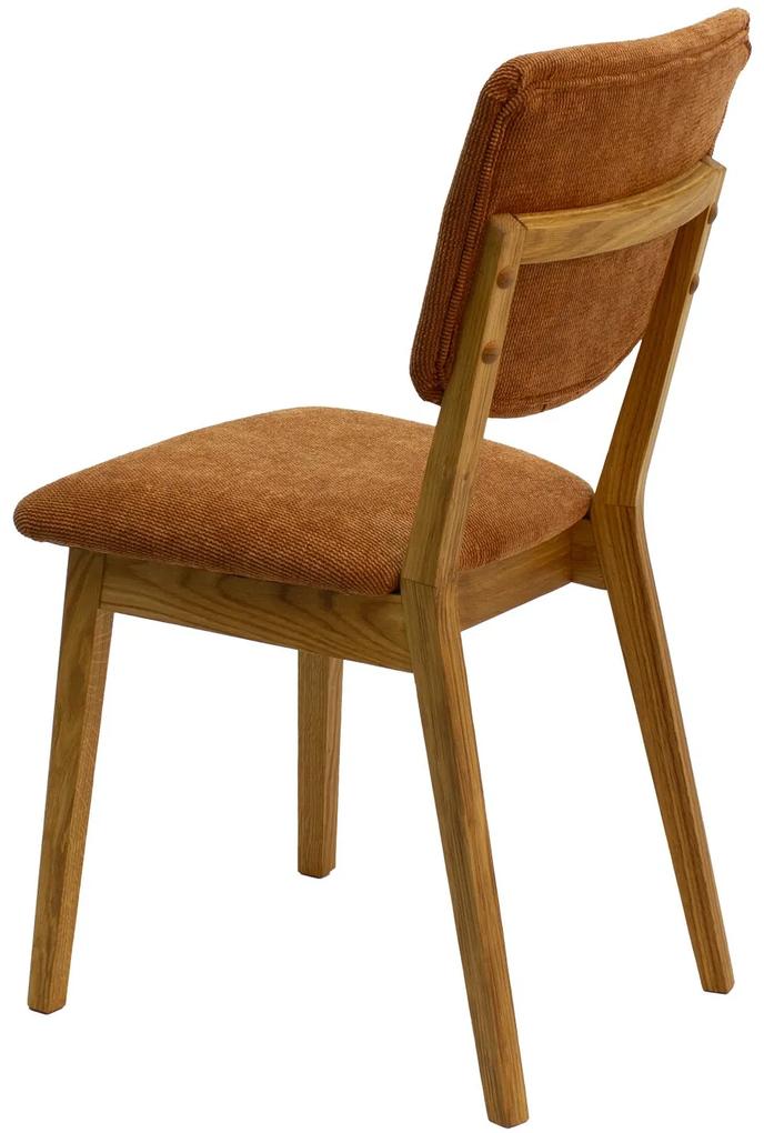 Bradop Židle čalouněná GISELA dubová Z221 | Látka: 132 - Monolith-132,Provedení: P - Přírodní