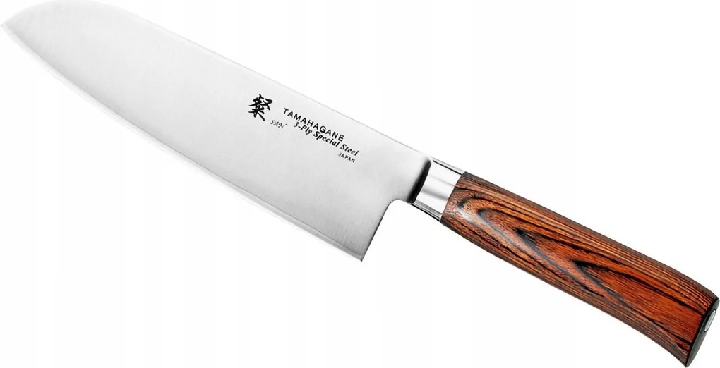 Tamahagane San Brown nůž Santoku 17,5 cm univerzální